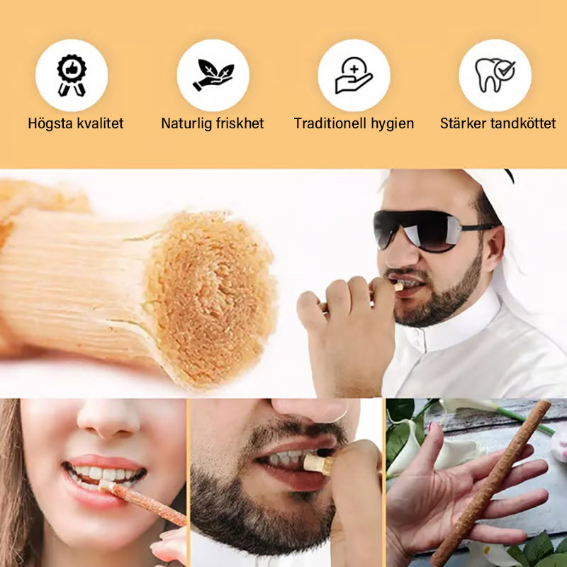 Naturliga Miswak-pinnar – individuellt förpackade, traditionell tandbo
